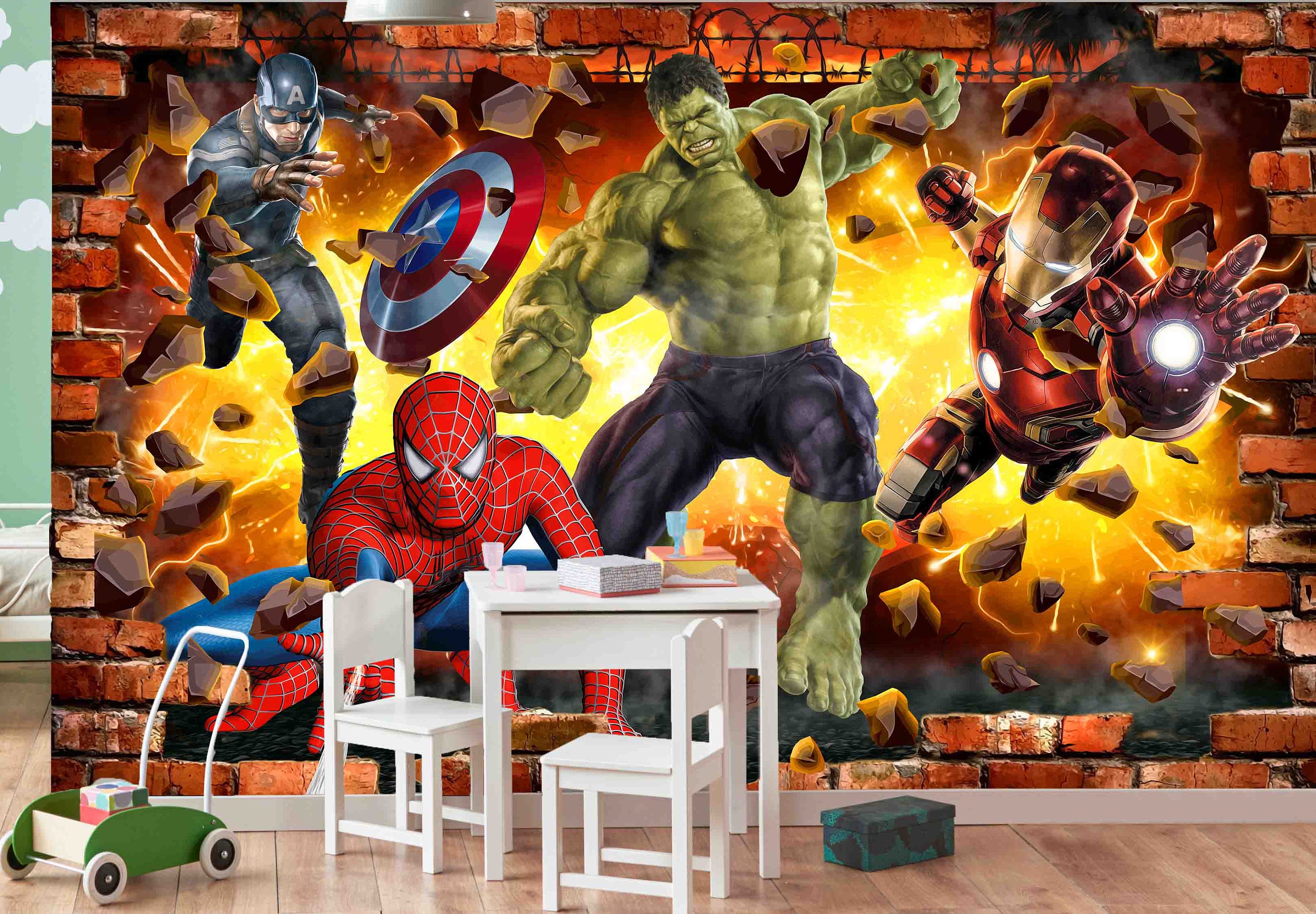 Avengers Wall Murals Photo Wallpapers - Etsy