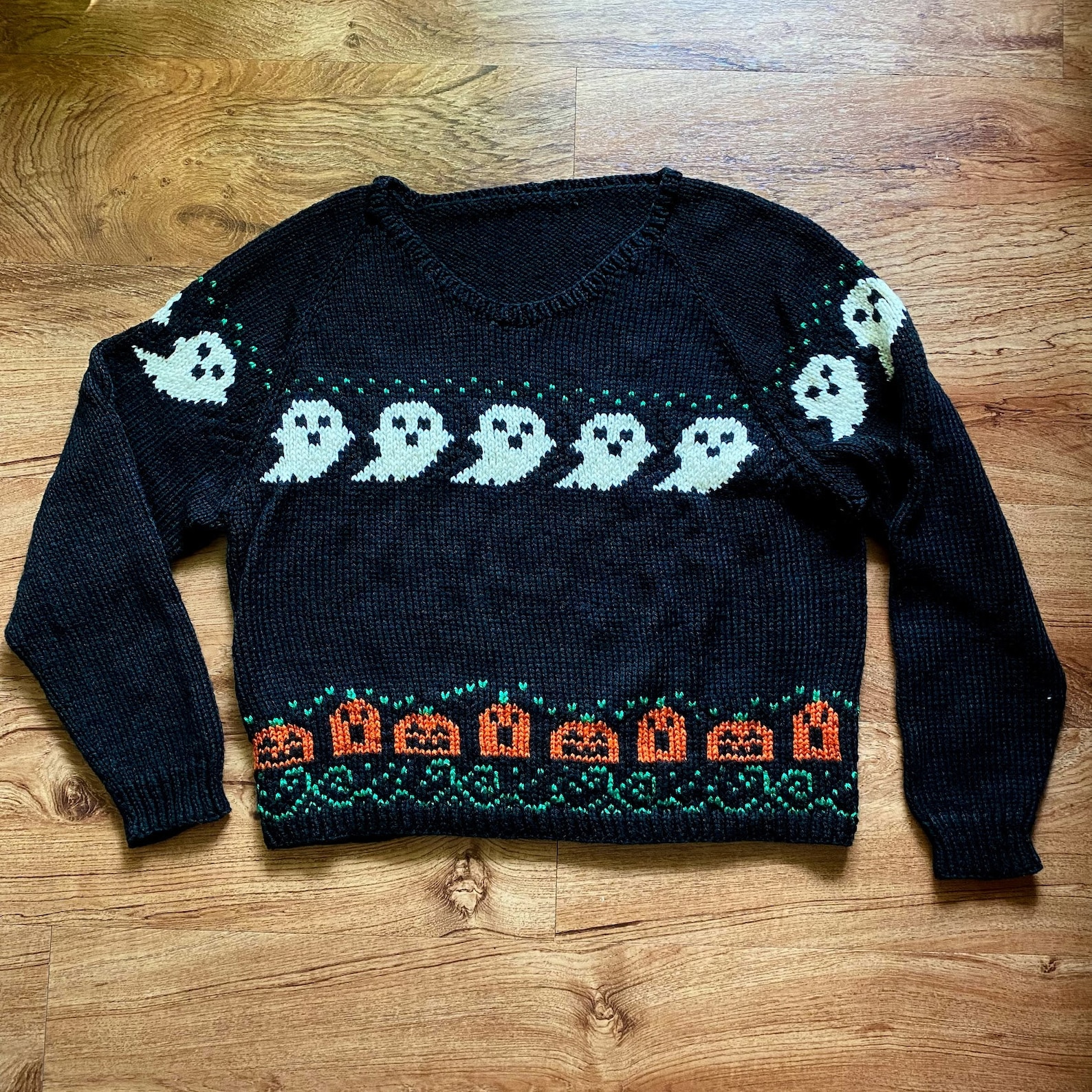 Halloween Raglan Sweater Knitting Pattern - Etsy
