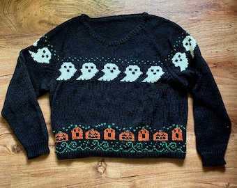 Superstitious Pullover Knitting Pattern Fall Halloween Sweater Pattern ...