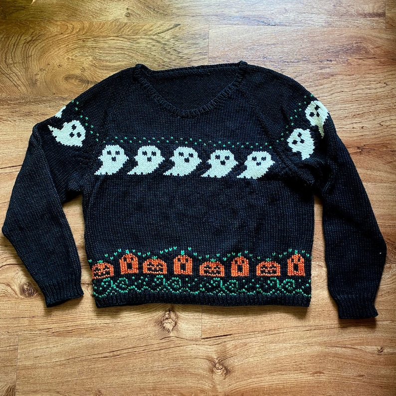 Halloween Raglan Sweater Knitting Pattern - Etsy
