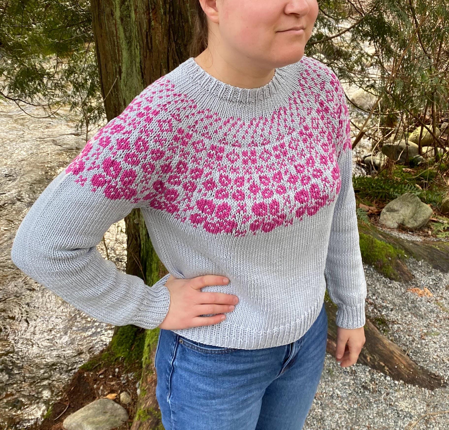 Cherry Blossom Sweater Knitting Pattern - Etsy