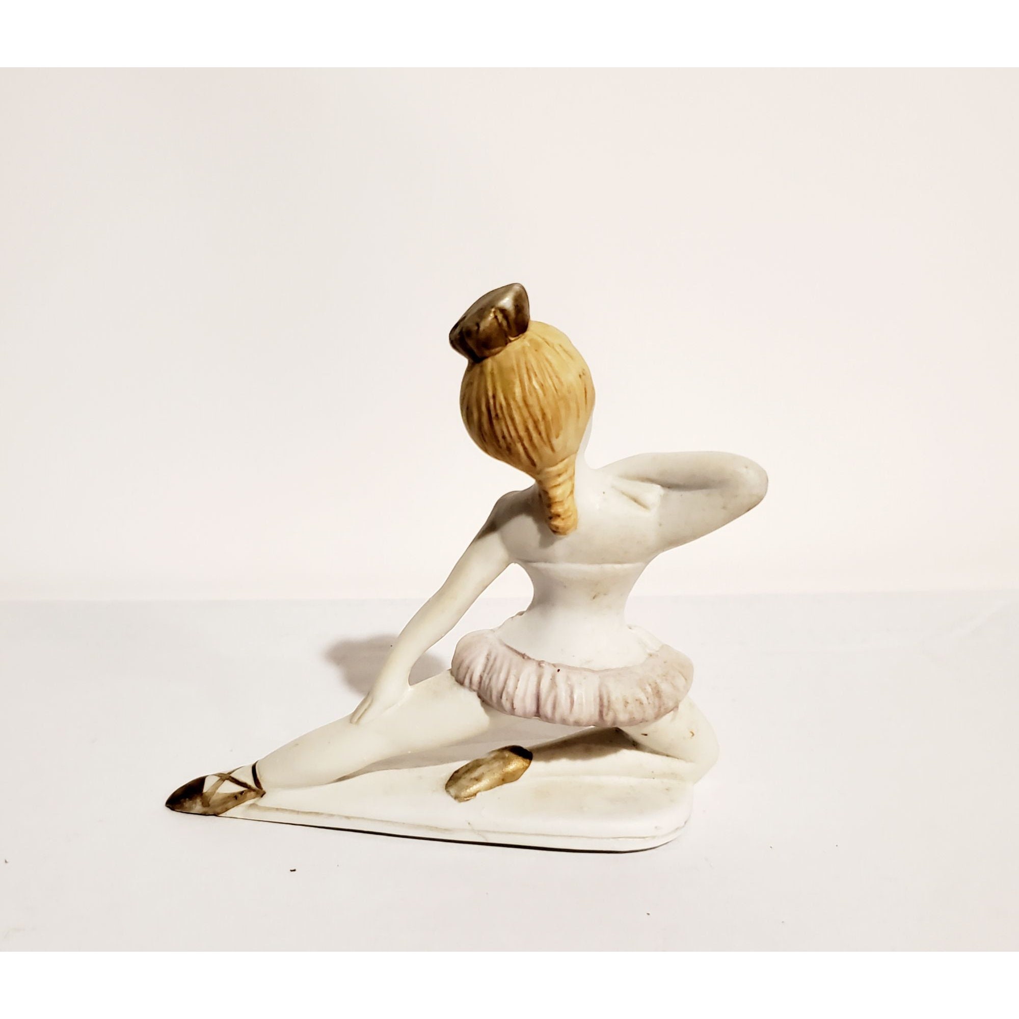 Vintage Ballerina Figurine Bisque Ceramic Gold Crown Slippers Blonde - Etsy