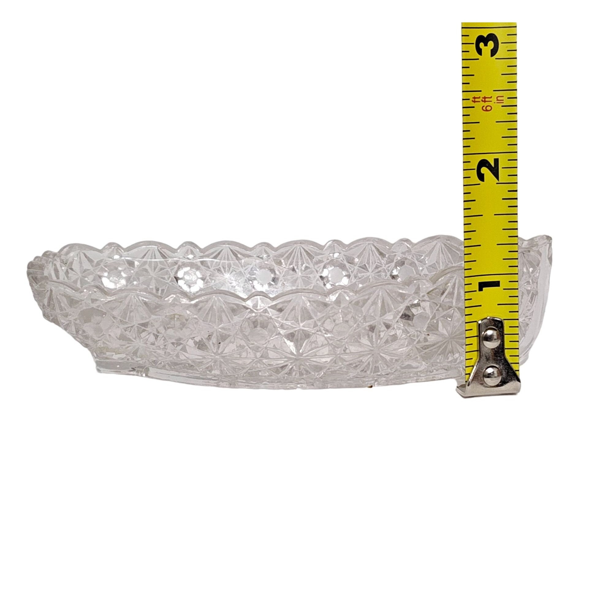 Vintage American Pressed Glass Fenton Daisy and Button Pattern Canoe ...