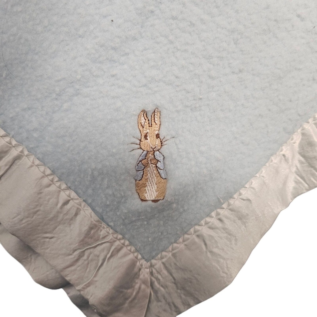 Vintage Beatrix Potter Peter Rabbit Baby Blanket Satin Binding Lovey ...