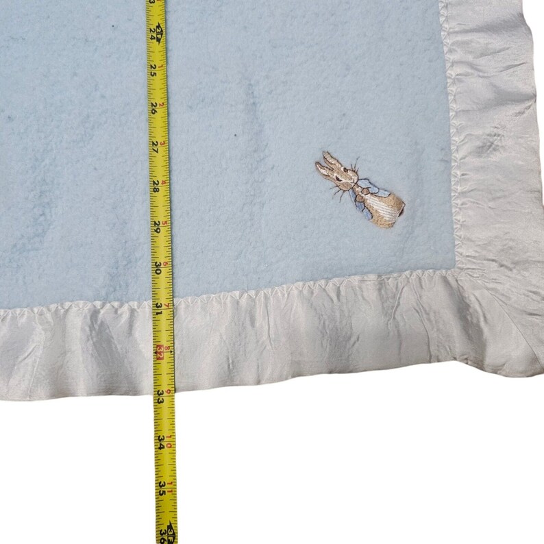 Vintage Beatrix Potter Peter Rabbit Baby Blanket Satin Binding Lovey ...