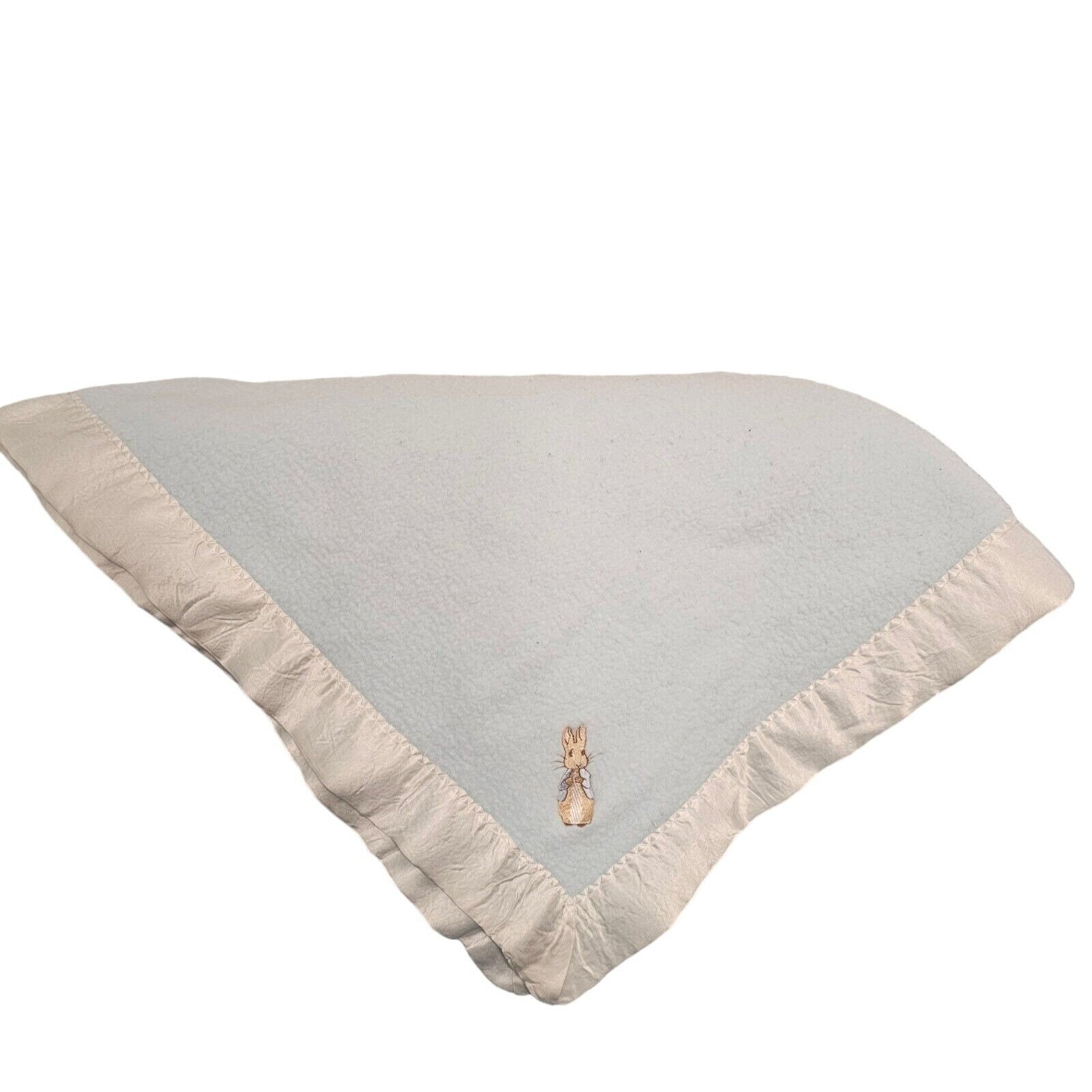 Vintage Beatrix Potter Peter Rabbit Baby Blanket Satin Binding Lovey ...