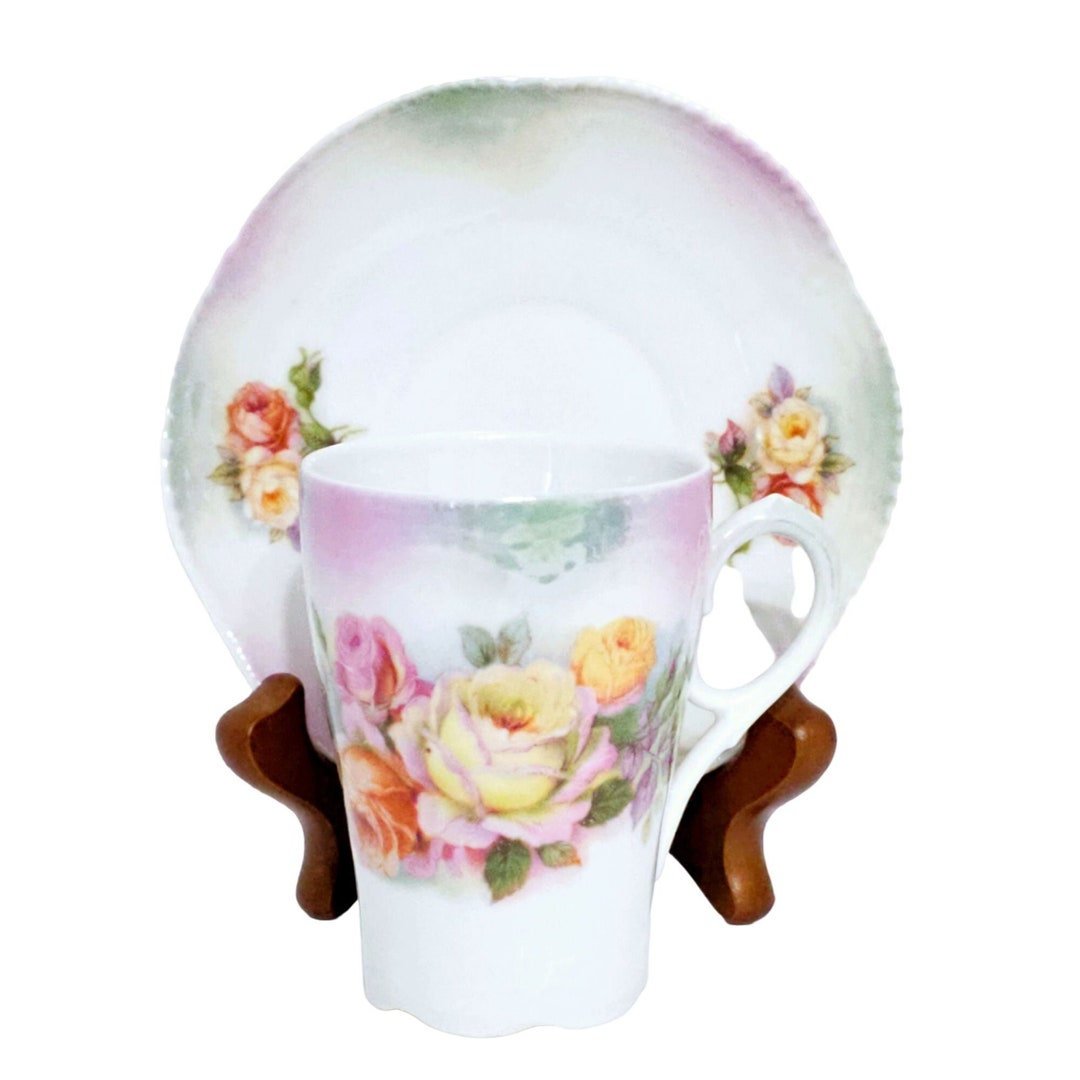 Vintage German Bone China Demitasse Cup Saucer - Etsy