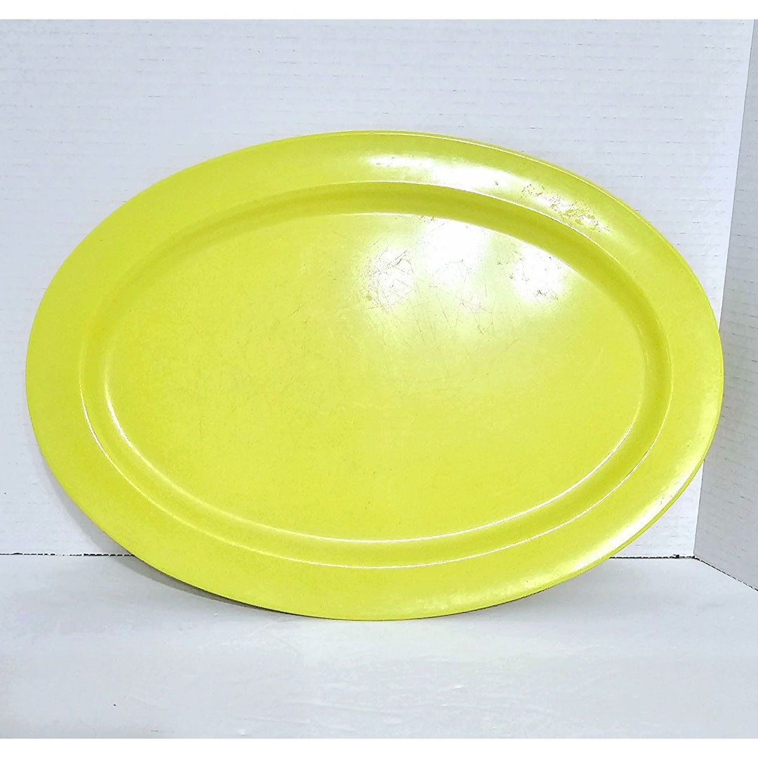 Vintage Mallo-ware Melamine Large Size 115 Platter Chartruse Yellow ...