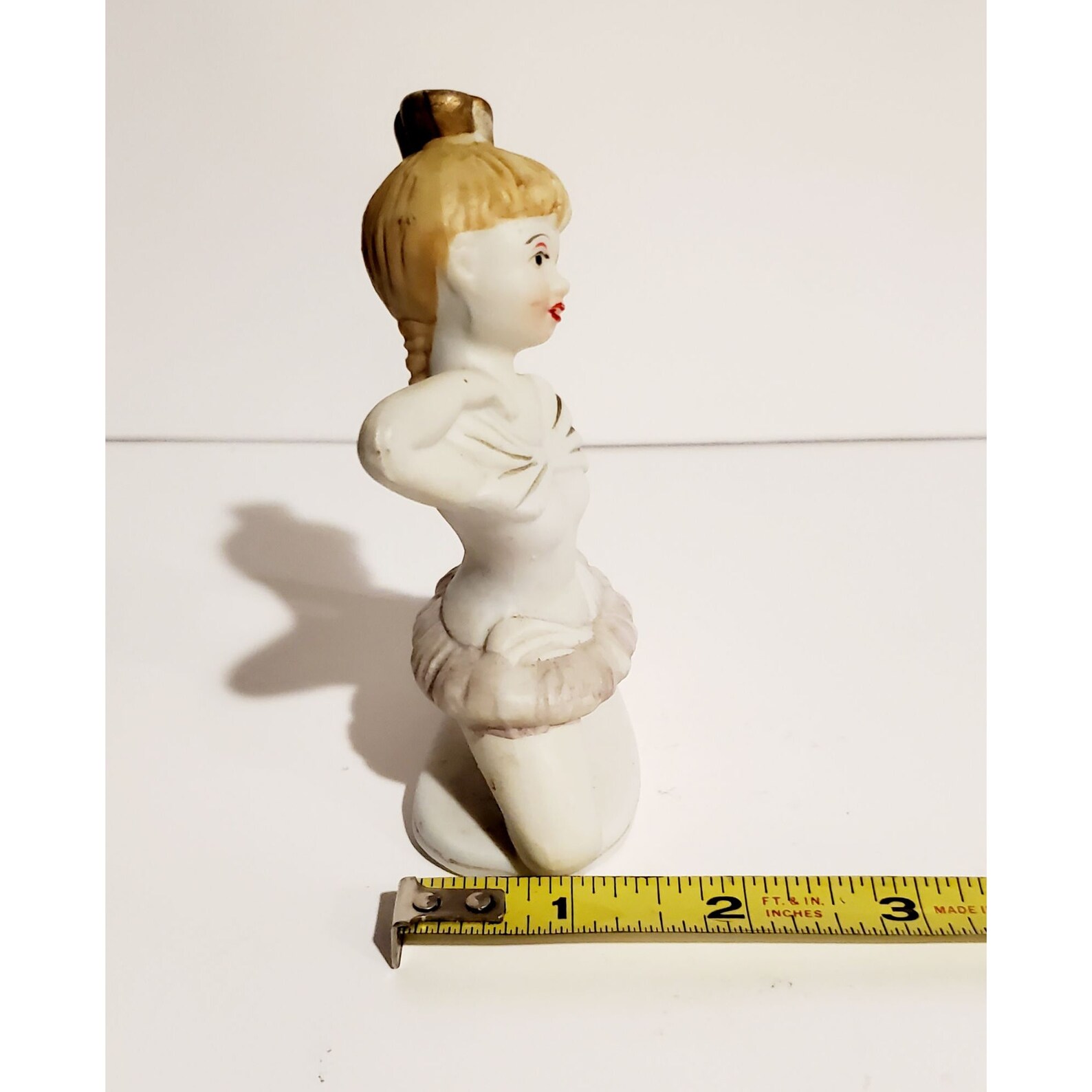 Vintage Ballerina Figurine Bisque Ceramic Gold Crown Slippers Blonde - Etsy