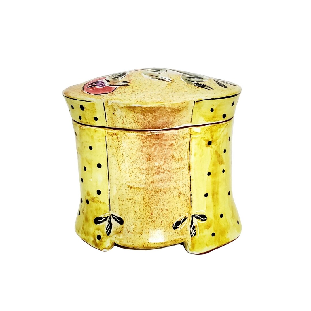 Posey Bacopoulos Vintage Studio Art Pottery 5.5" Lidded Canister Artist ...