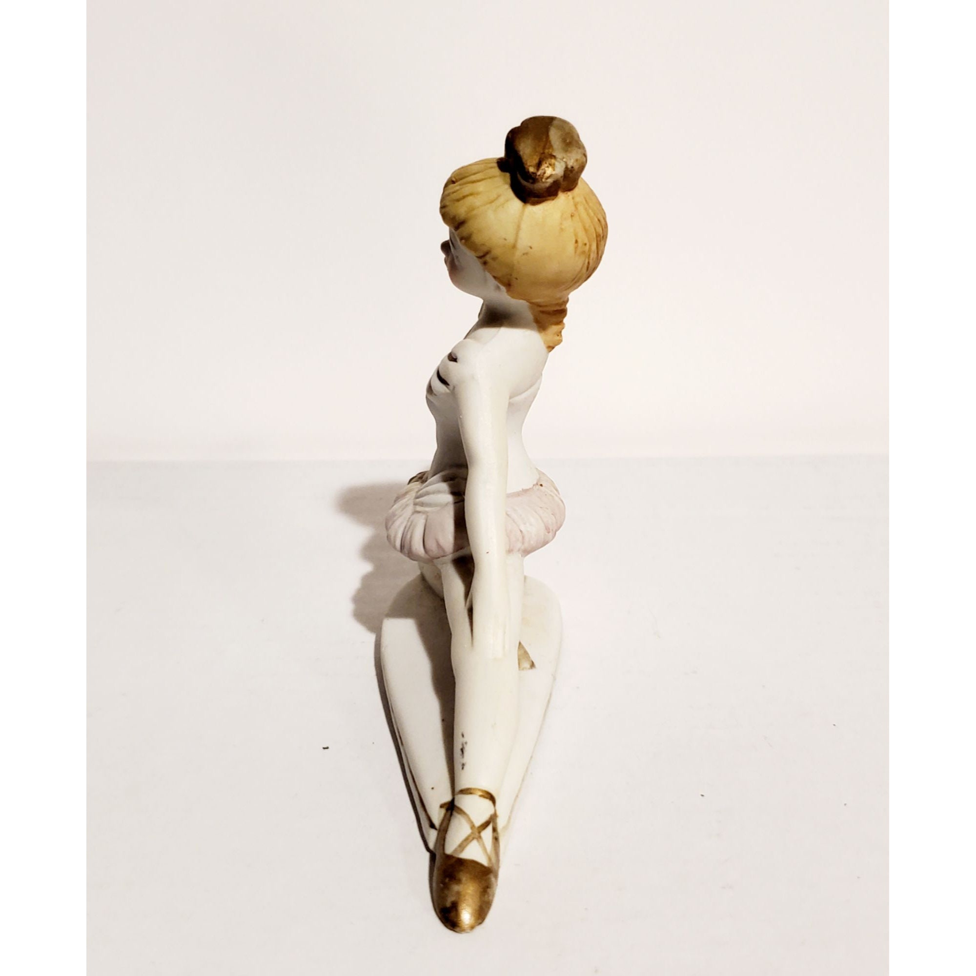 Vintage Ballerina Figurine Bisque Ceramic Gold Crown Slippers Blonde - Etsy