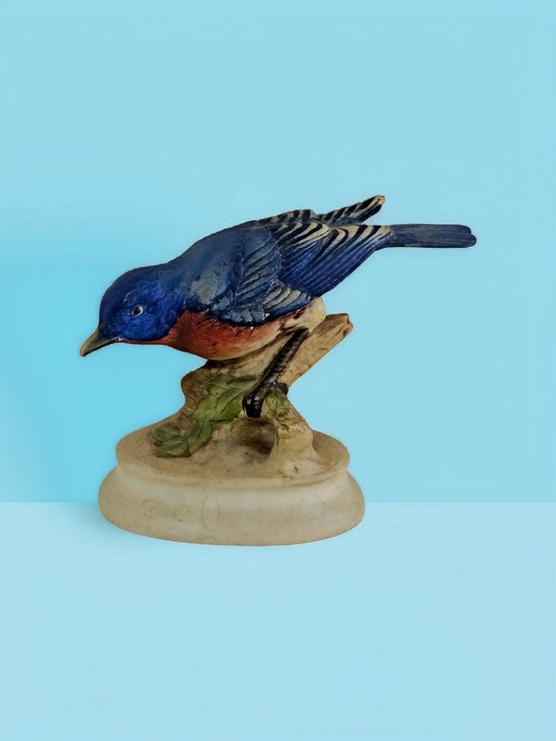 Vintage Lefton China Blue Bird KW395 Figurine Hand Painted Made in ...