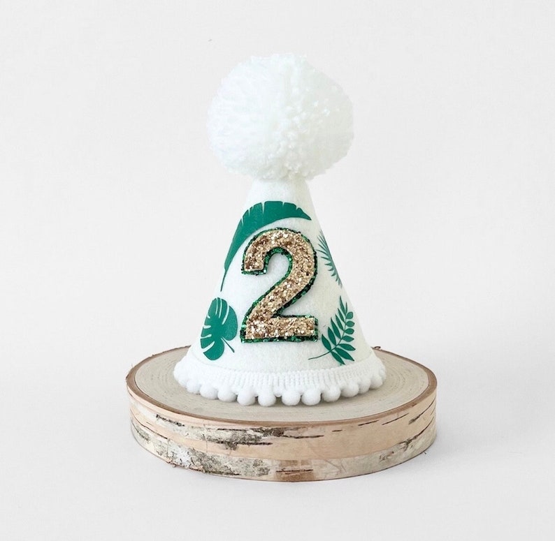 Jungle Leaves Birthday Party Hat, Wild One Hat, 1st Birthday, Jungle ...