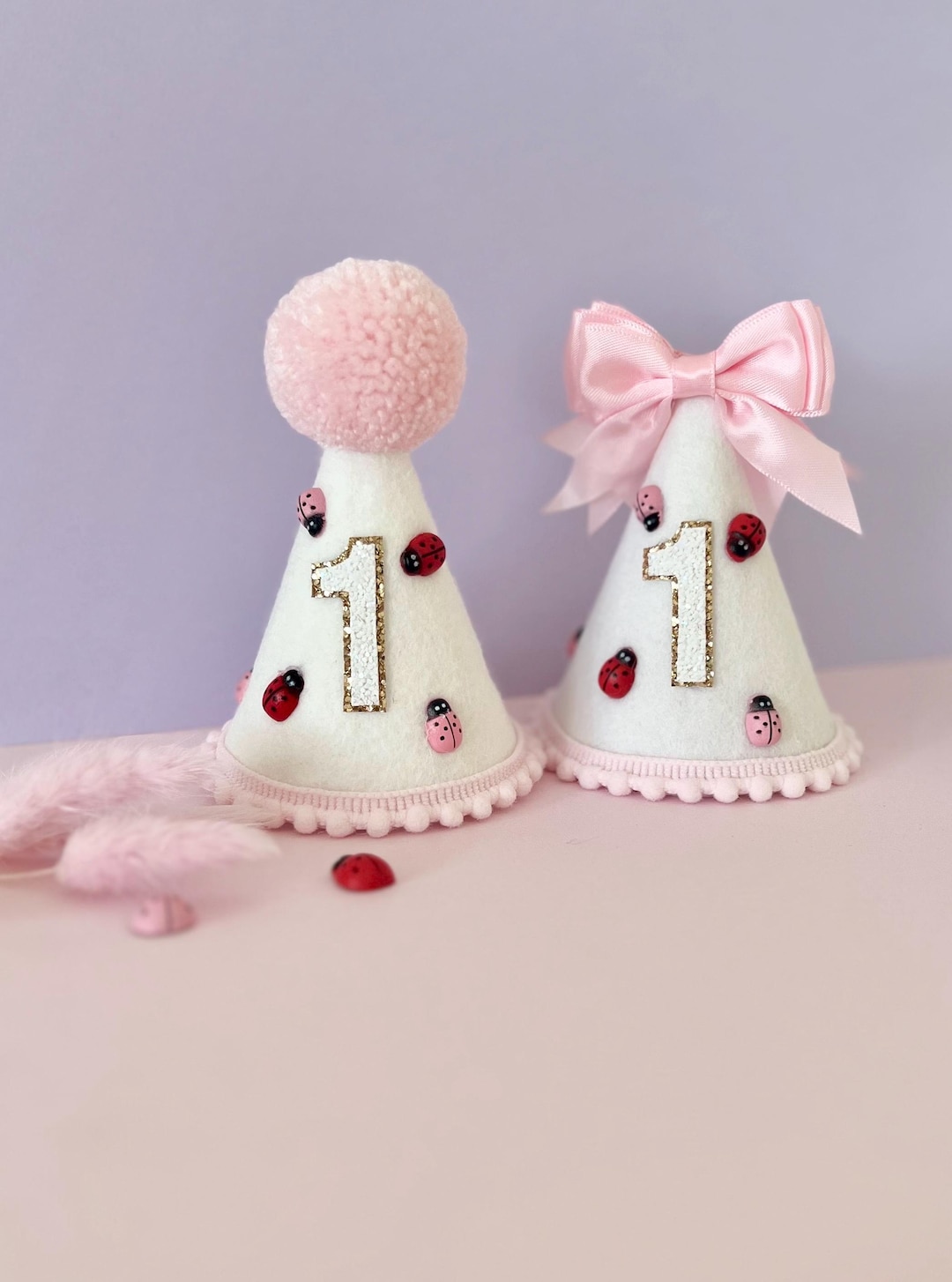Pink Ladybug Birthday Party Hat, Ladybug 1st Birthday, Ladybug Theme ...
