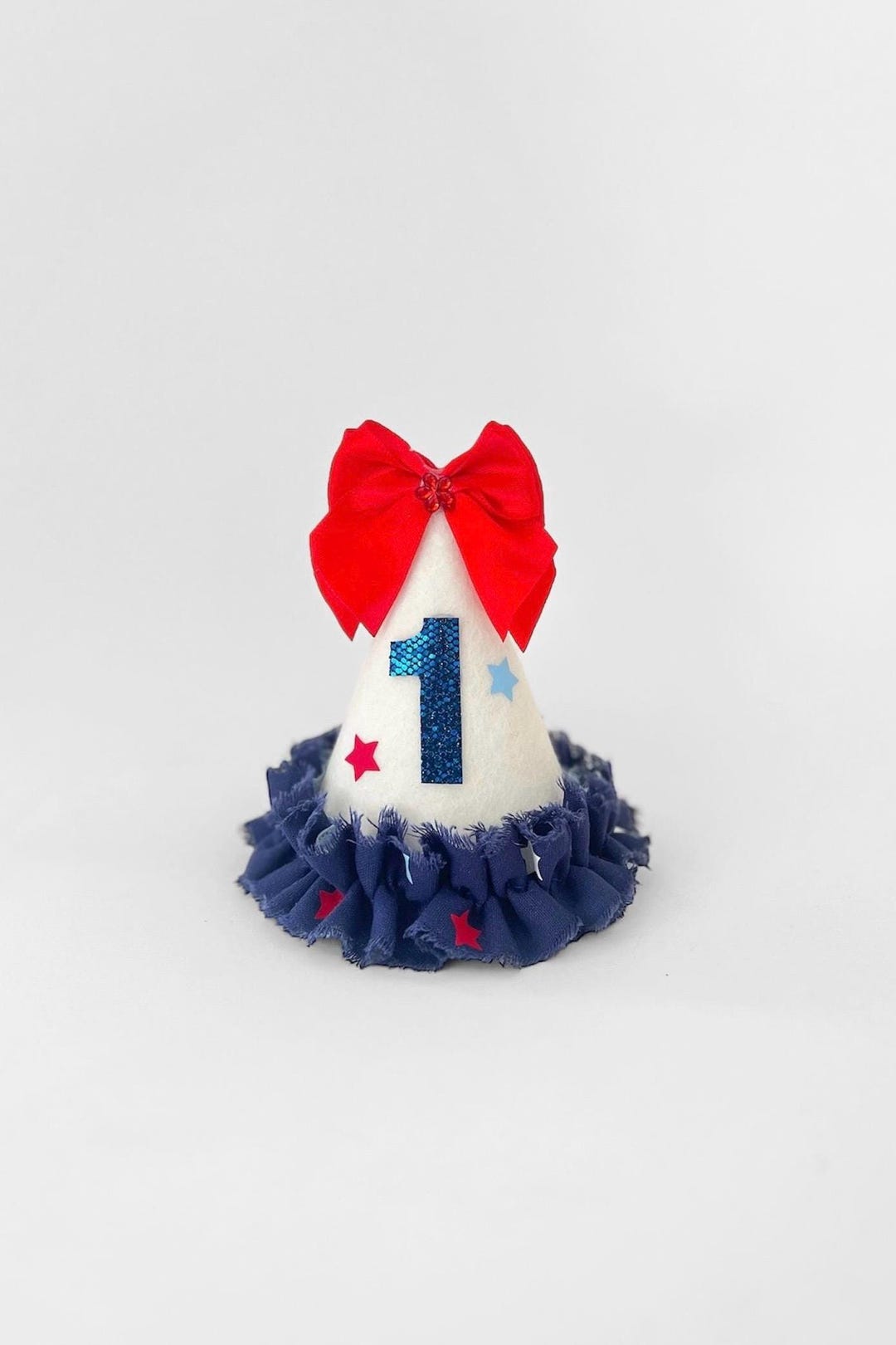 4th of July Girl Bow Party Hat, July 4th Birthday Crown, Girl Patriotic ...