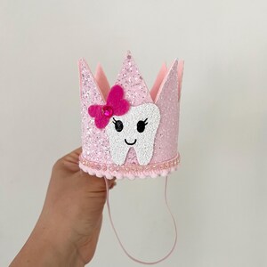 Miniature Baby Girl Pink First Tooth Party Crown Girl First Tooth Party ...
