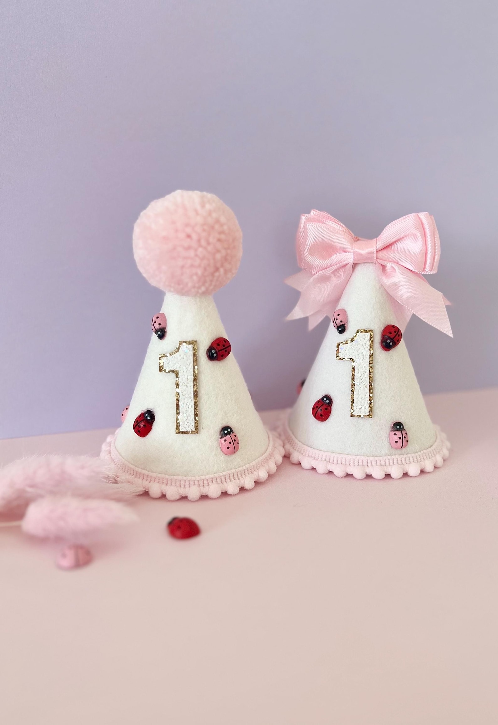 Pink Ladybug Birthday Party Hat, Ladybug 1st Birthday, Ladybug Theme ...
