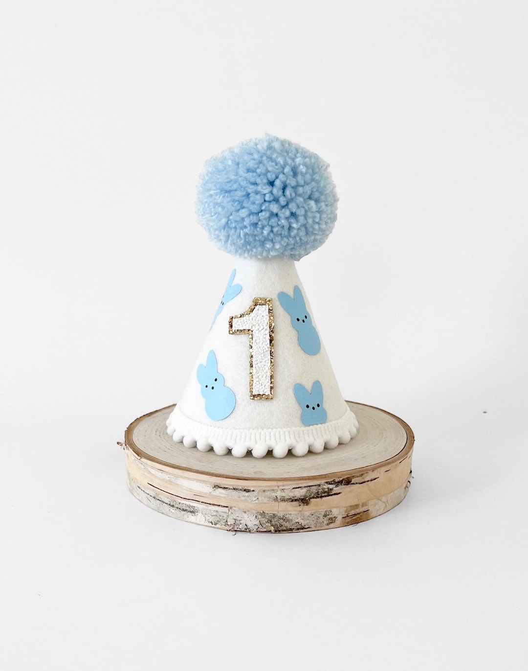 Blue Peep Bunny Party Hat, Blue Peep Hat, Peep Party Hat, 1st Birthday ...