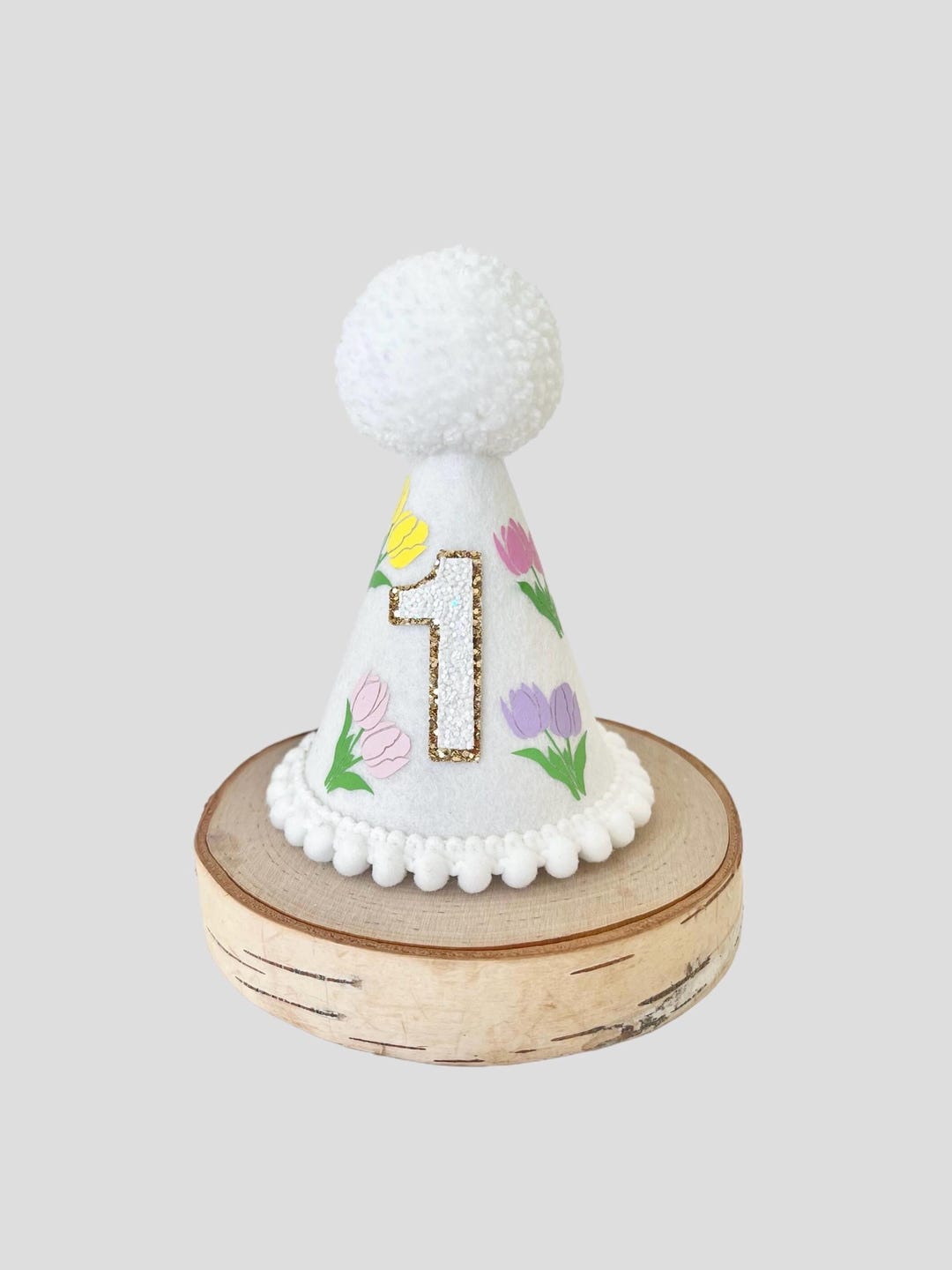 Tulip/spring Birthday Party Hat, 1st Birthday Hat, Girl Tulip Party Hat ...