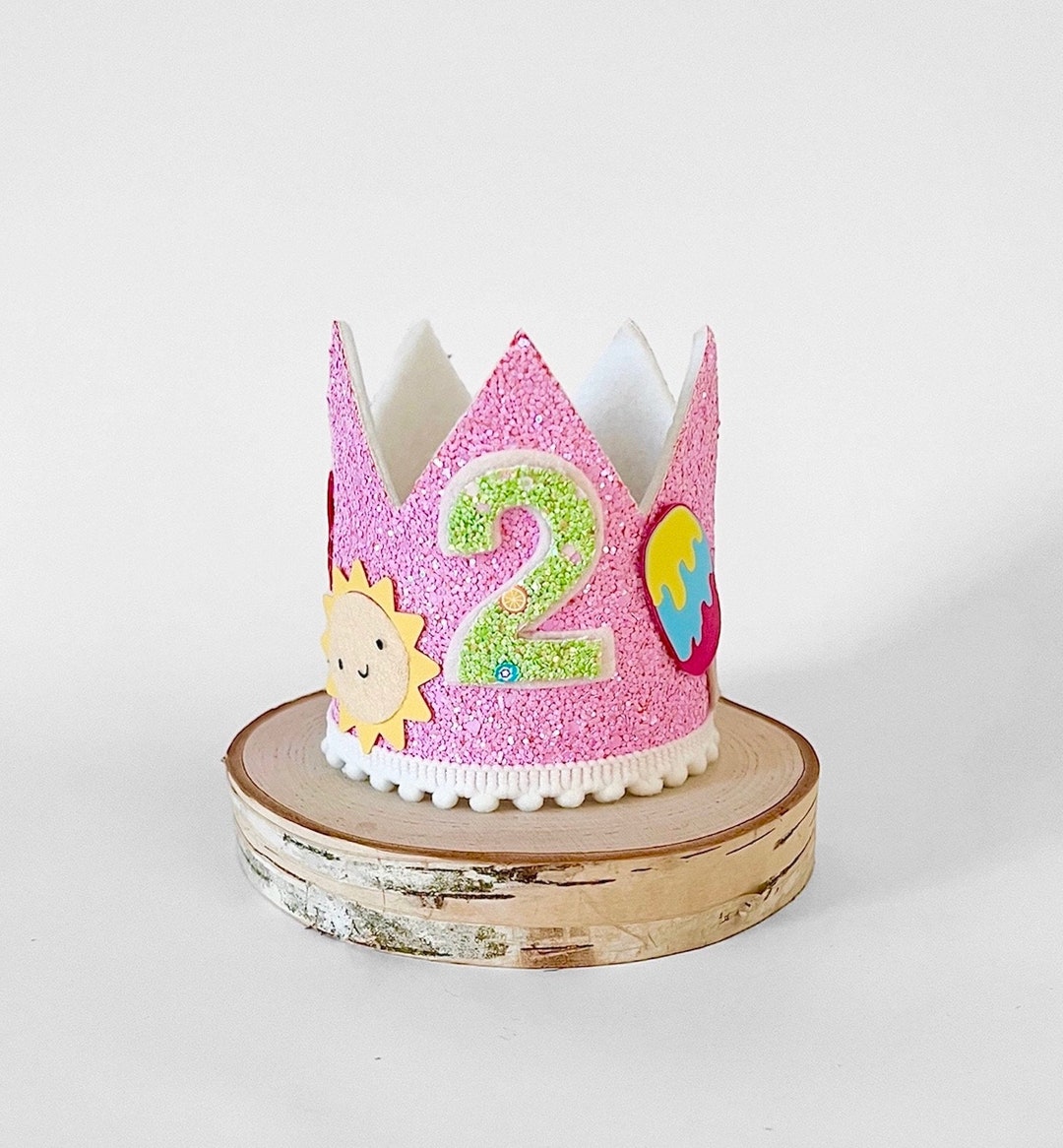 Summer Theme Birthday Crown, Summer Crown, 1st Birthday Crown, Cake ...