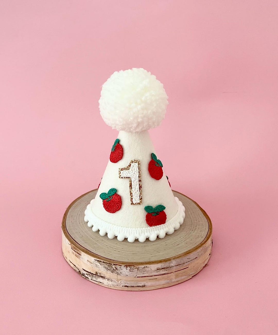 Apple Party Hat, Apple 1st Birthday Theme, Cake Smash Hat, Apple Theme ...
