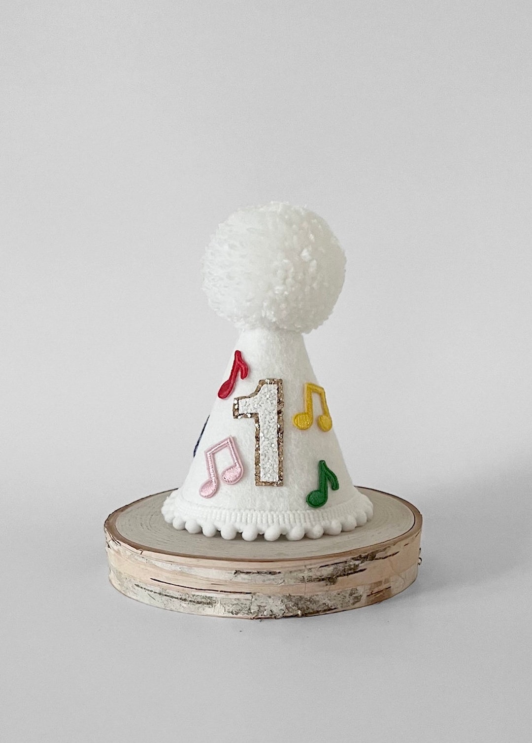 Music Notes Birthday Party Hat, 1st Birthday, Cake Smash Party Hat ...