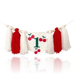 Cherry Banner, Cherry 1st Birthday Garland, Cherry High Chair Banner ...
