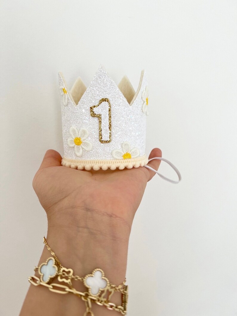 White Daisy Crown || Girl Daisy Crown || Daisy 1st Birthday Girl Crown ...