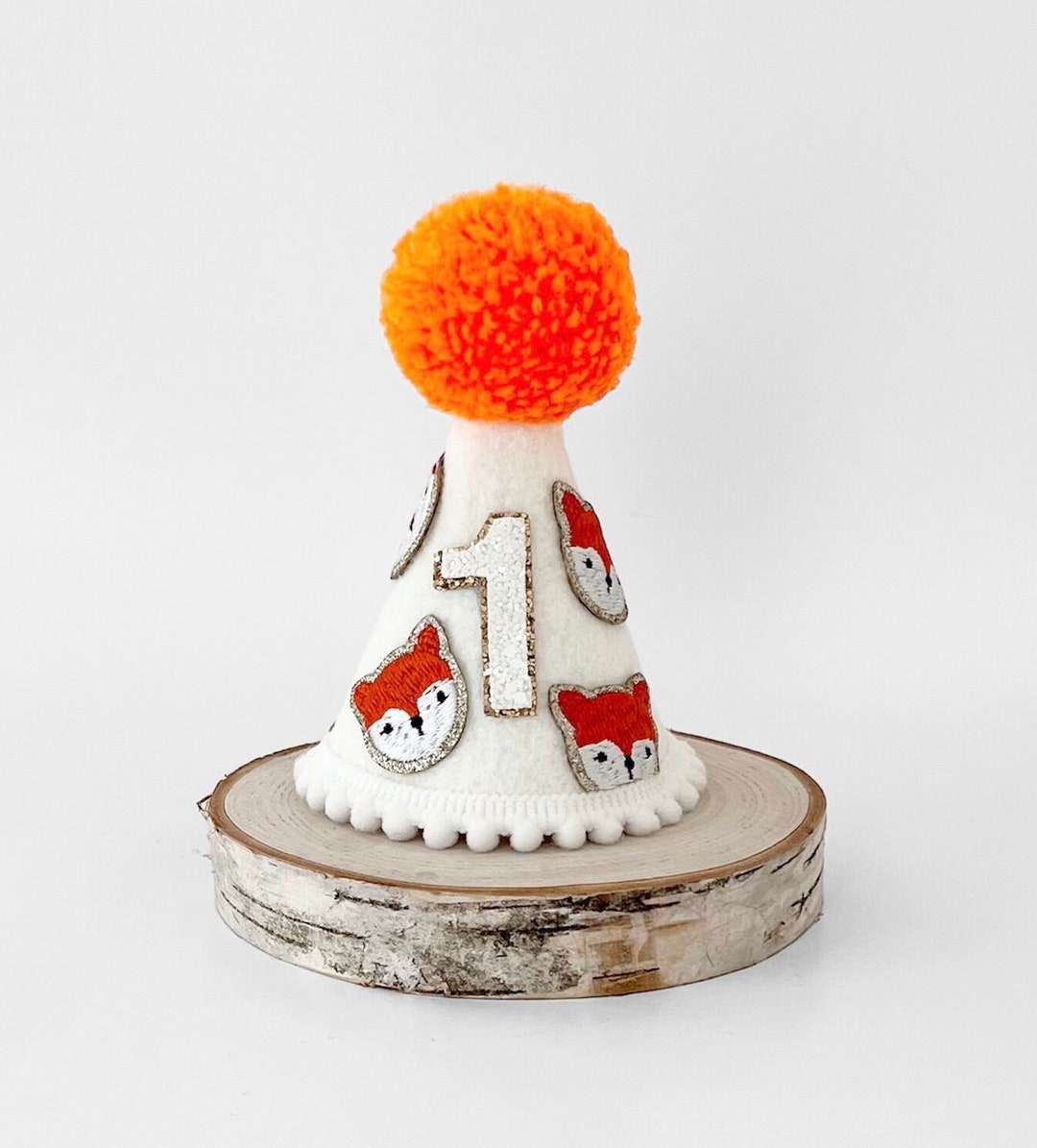 Fox Birthday Party Hat, Fox Birthday Theme Hat, 1st Birthday Hat, Wild ...