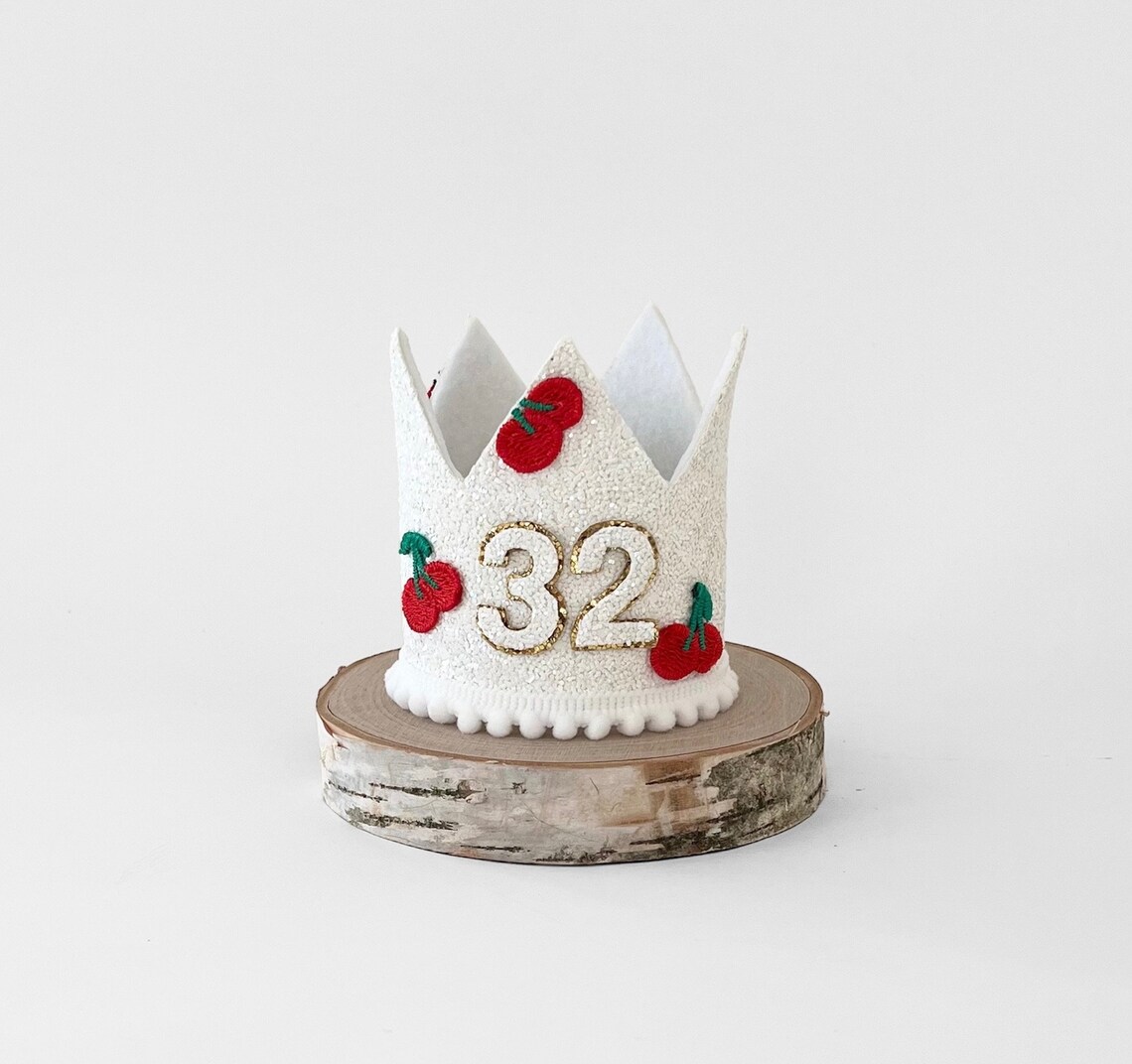 Cherry 1st Birthday Crown || Cherry Crown || Cherry White Crown ...