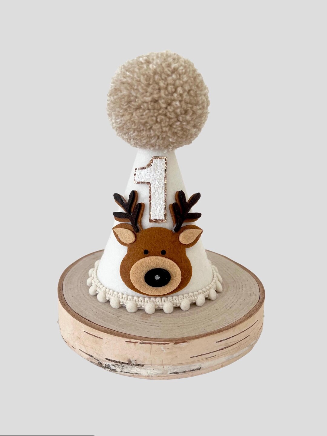 Reindeer Birthday Party Hat, Reindeer Christmas Hat, Reindeer, 1st ...