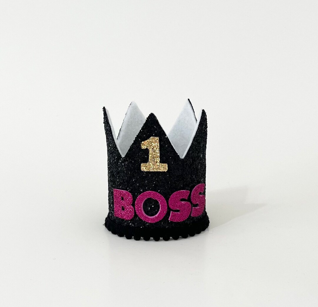 Girl Boss Crown, Boss Crown, Black and Pink Boss Crown, Girl Boss ...
