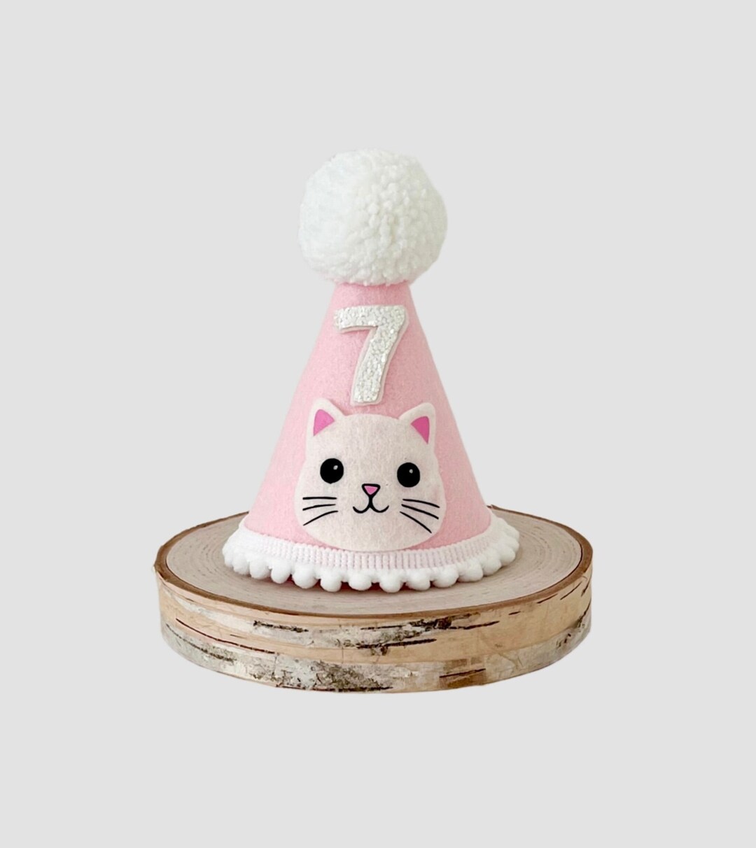 Cat Birthday Party Hat, Cat Hat, Cat Girl Hat, Cake Smash, 1st Birthday ...