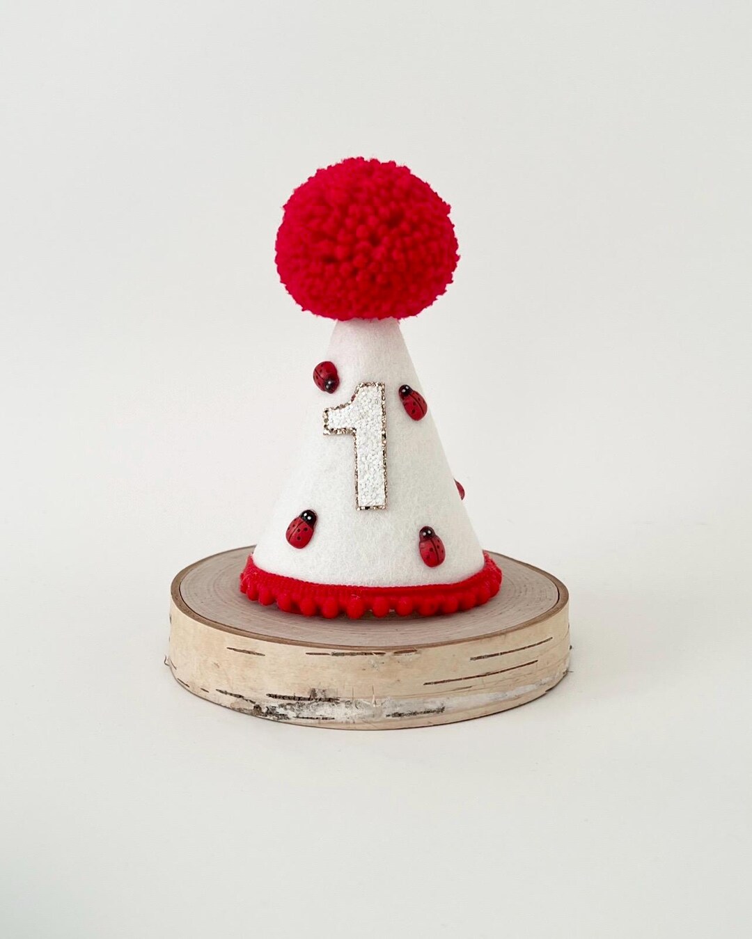 Red Ladybug Party Hat, Ladybug Theme Hat, 1st Birthday, Cake Smash ...