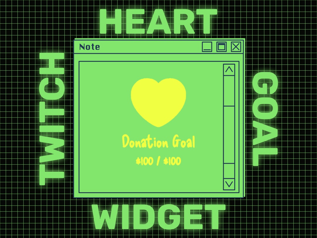 Simple Heart Twitch Goal Widget for Stream - Etsy