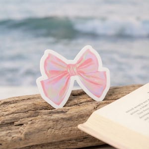 Pink Bow Sticker - Etsy