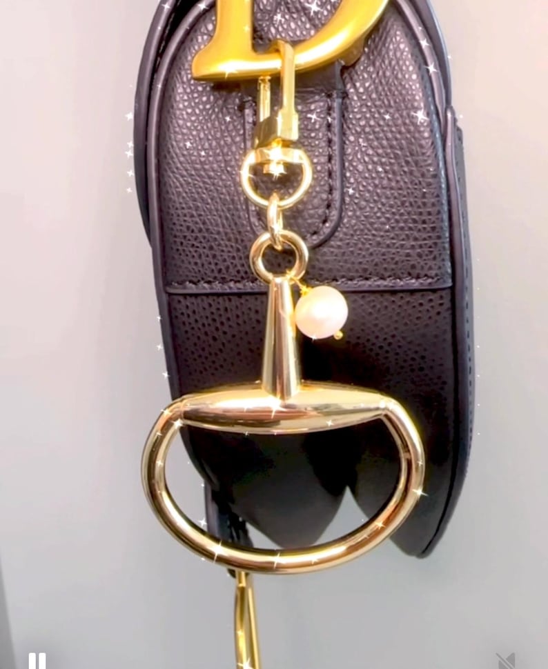 Equestrian Bag Charm, Gold, Key Ring, Belt Charm, Boot Charm, Equine ...