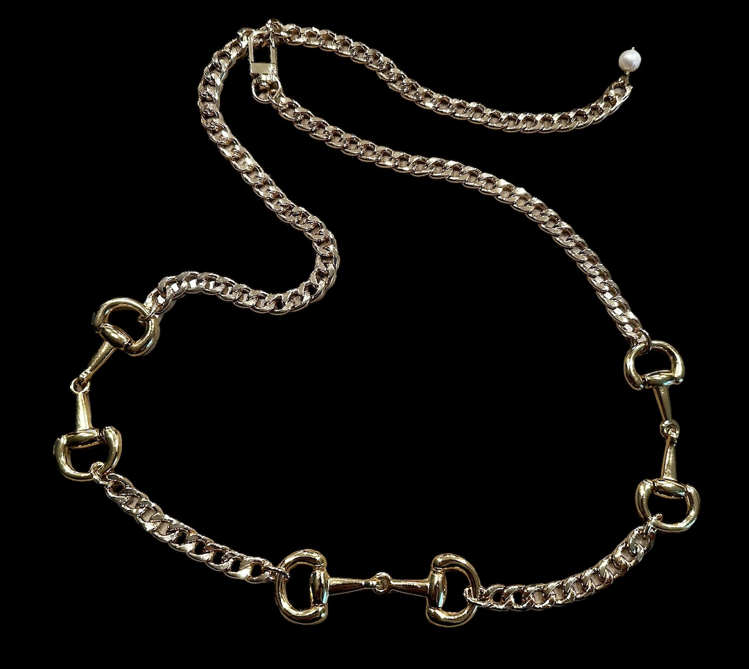 Stunning Statement Equestrian Snaffle Bit Chain Belt---adjustable ...