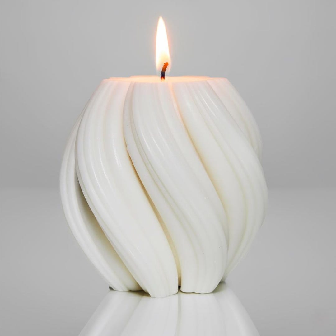 Large Wave Candle | Swirl Candle | Instagram Wave Candle | Flame Candle ...