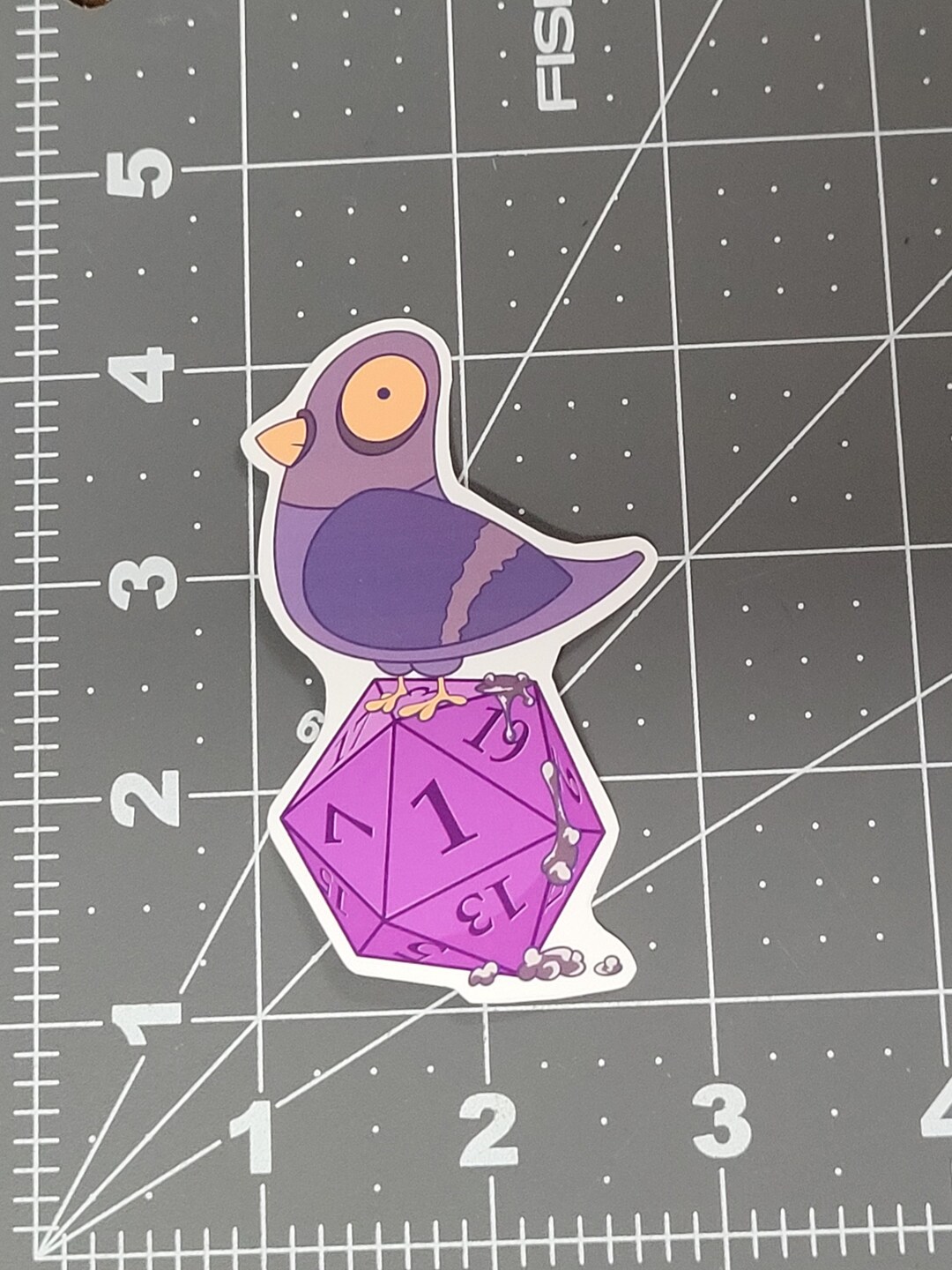 Crappy Roll, D20, Pigeon, Poop, Sticker, Dungeons and Dragons - Etsy