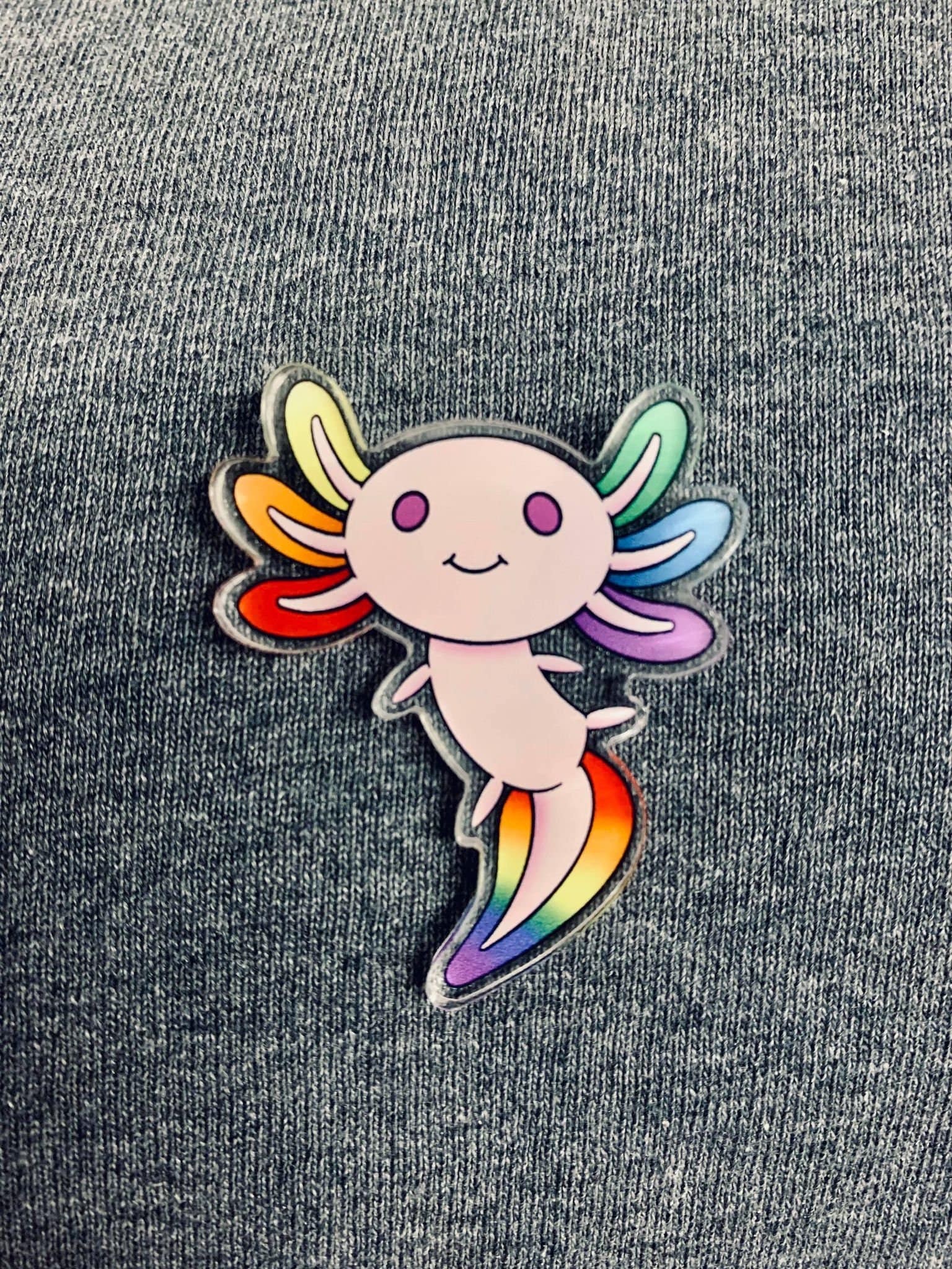 Axolotl, Subtle Pride Pin, Rainbow Axolotl - Etsy