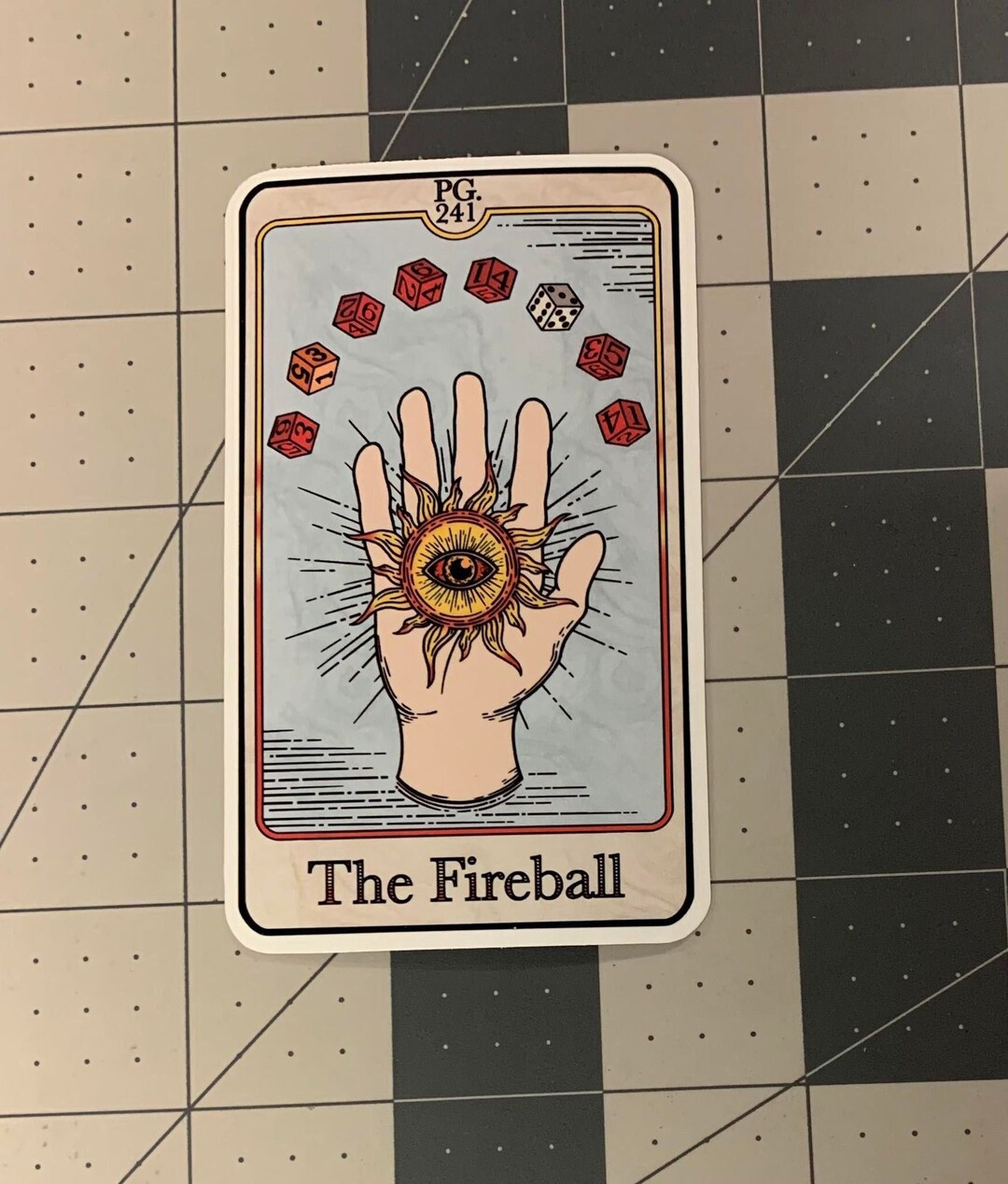 Fireball Spell Sticker, Tarot Sticker, Dungeons and Dragons Sticker ...