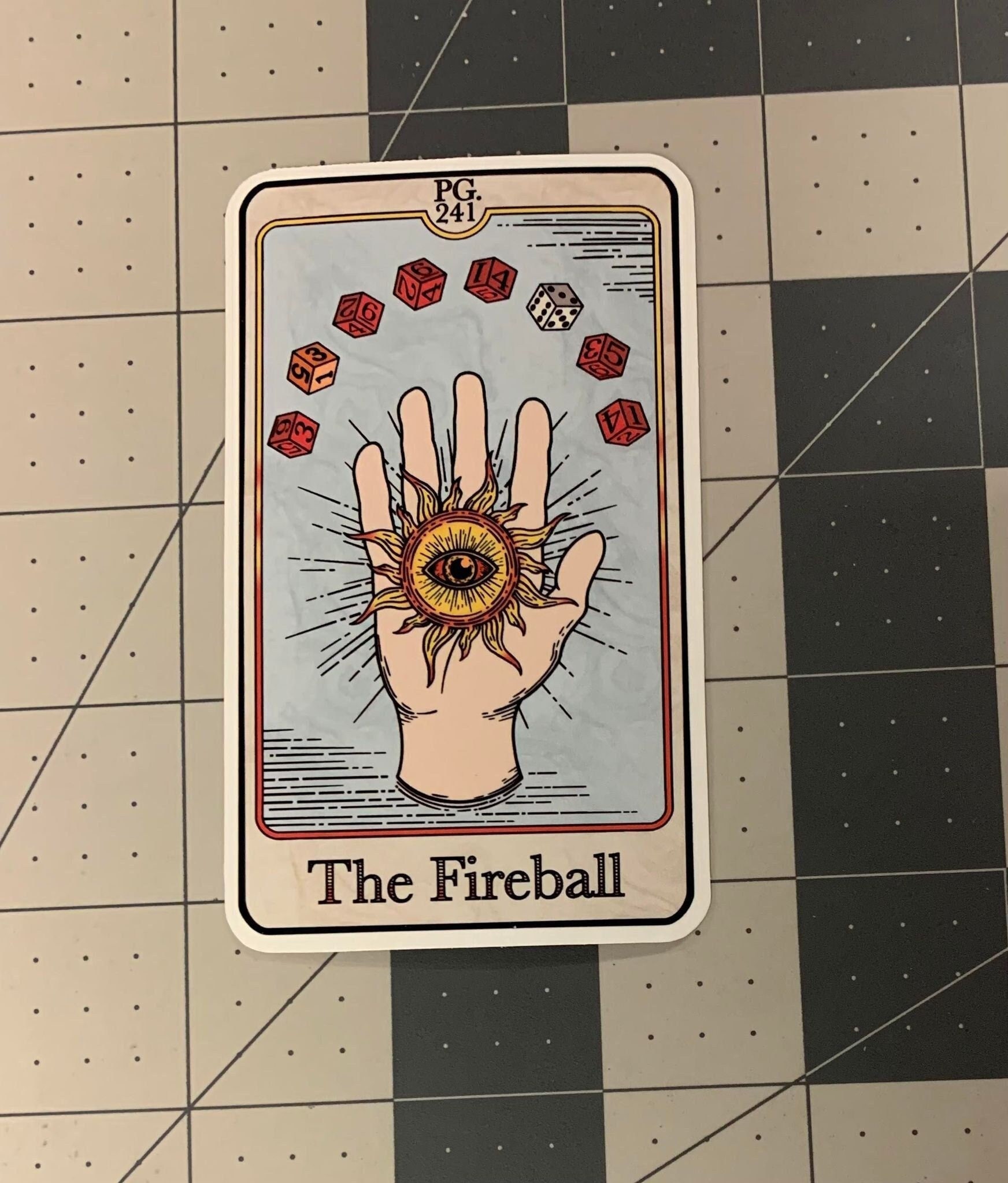 Fireball Spell Sticker, Tarot Sticker, Dungeons and Dragons Sticker ...