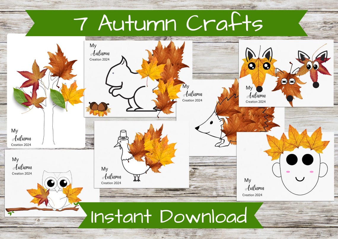 Autumn Craft Printable, for Kids, Toddlers, Preschool, Wall Art ...