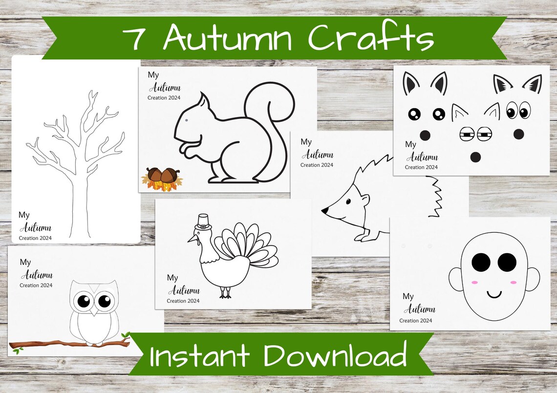 Autumn Craft Printable, for Kids, Toddlers, Preschool, Wall Art ...