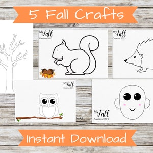 Fall Craft Printable, for Kids, Toddlers, Preschool, Wall Art, Autumn ...