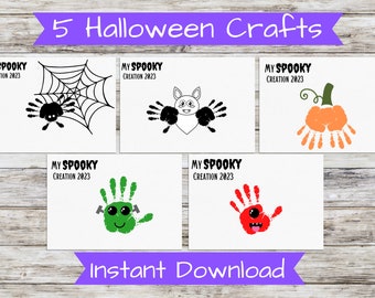 Halloween Handprint Craft Halloween Preschool Craft - Etsy
