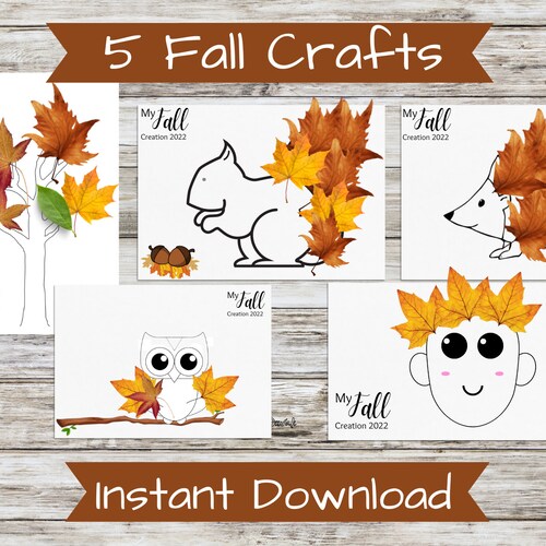 Fall Craft Printable for Kids Toddlers Preschool Wall Art - Etsy