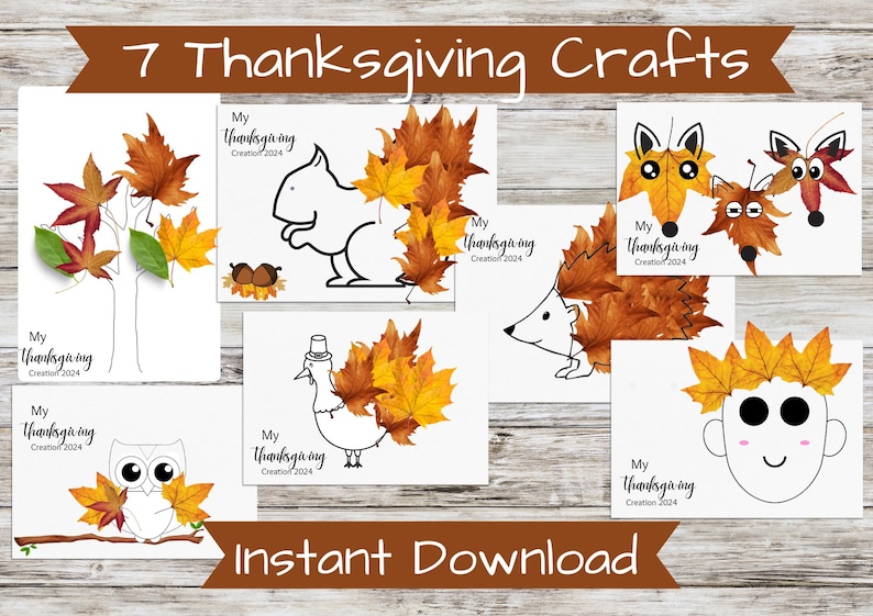 Thanksgiving Craft Printable, for Kids, Toddlers, Preschool, Wall Art ...