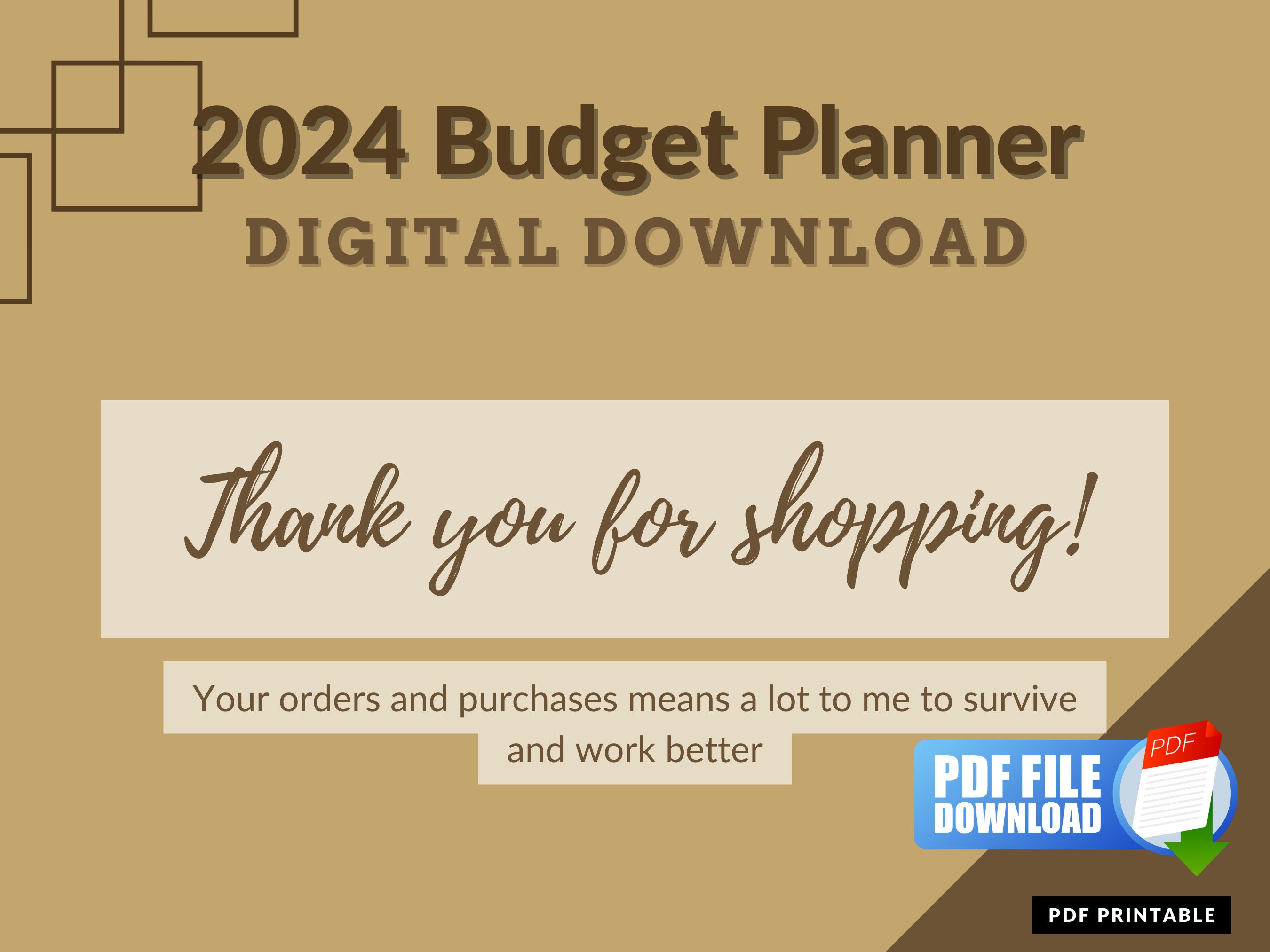 2024 Digital Budget Planner Printable Finance Tracker Personal Budget ...